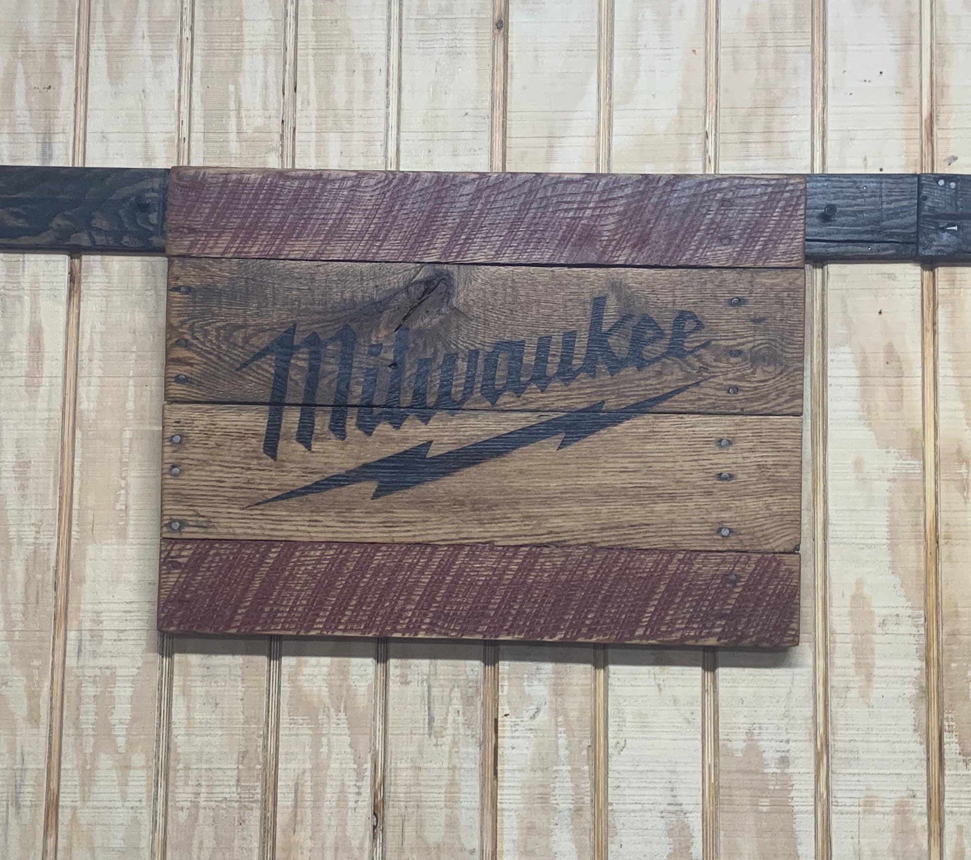 Milwaukee Tools Reclaimed Timber Sign - Heritage Edition - Etsy