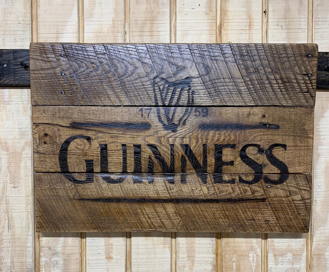 Guinness Reclaimed Timber Sign - Etsy