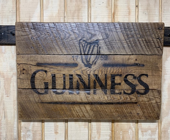 Guinness Reclaimed Timber Sign | Etsy
