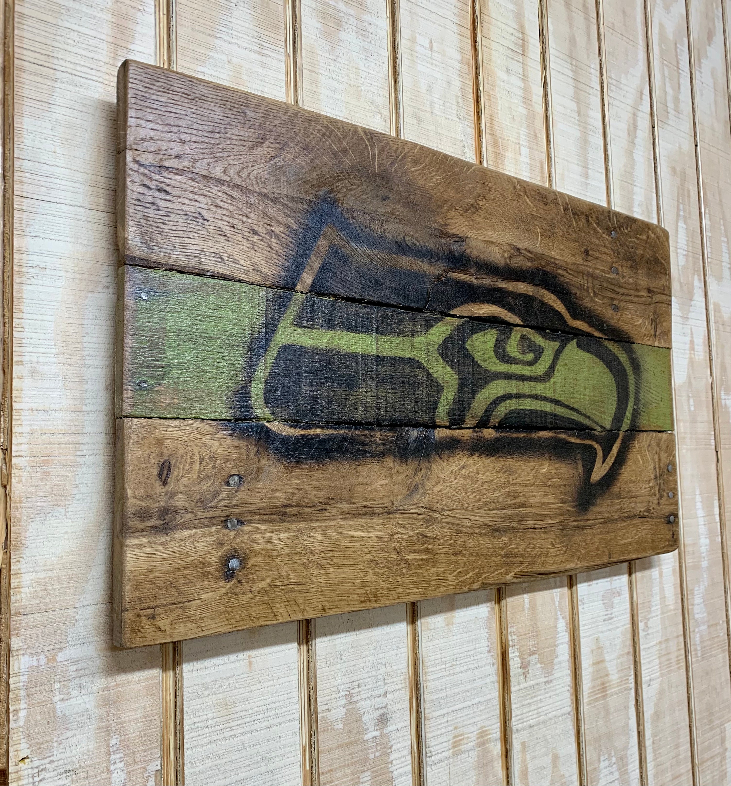 Seattle Seahawks Reclaimed Timber Sign - Heritage Edition - Etsy