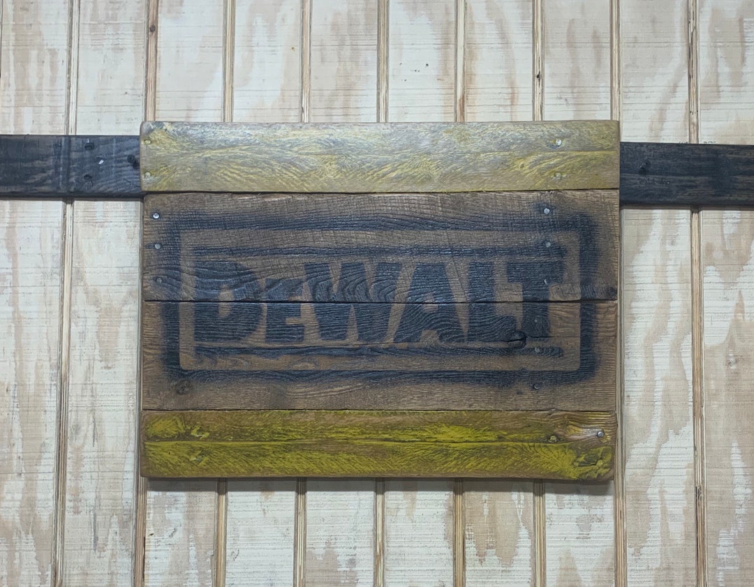 Dewalt Tools Reclaimed Timber Sign - Heritage Edition - Etsy