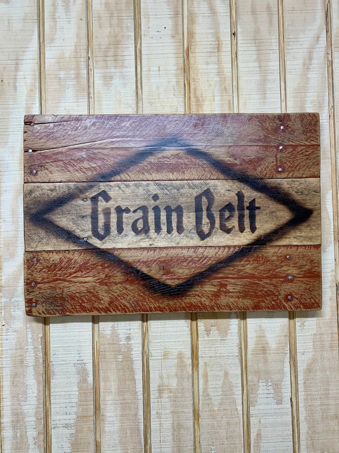 Grain Belt Reclaimed Timber Sign - Heritage Edition - Etsy