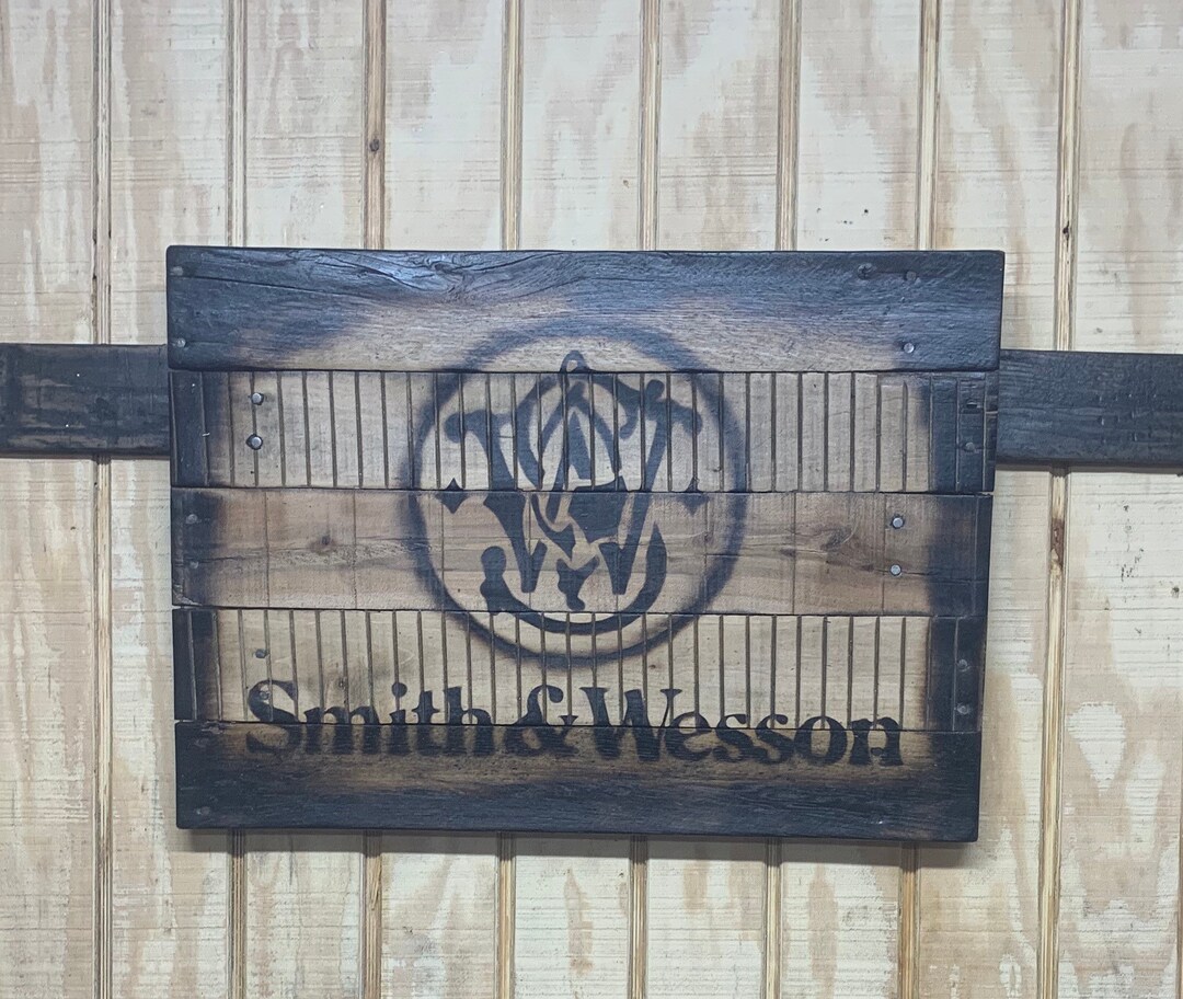 Smith & Wesson Reclaimed Timber Sign - Etsy