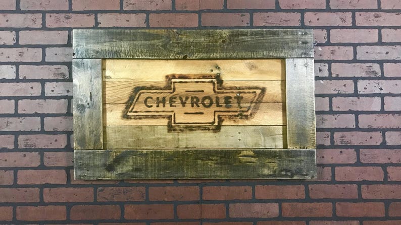 Chevrolet Reclaimed Timber Sign - Executive Edition - Etsy