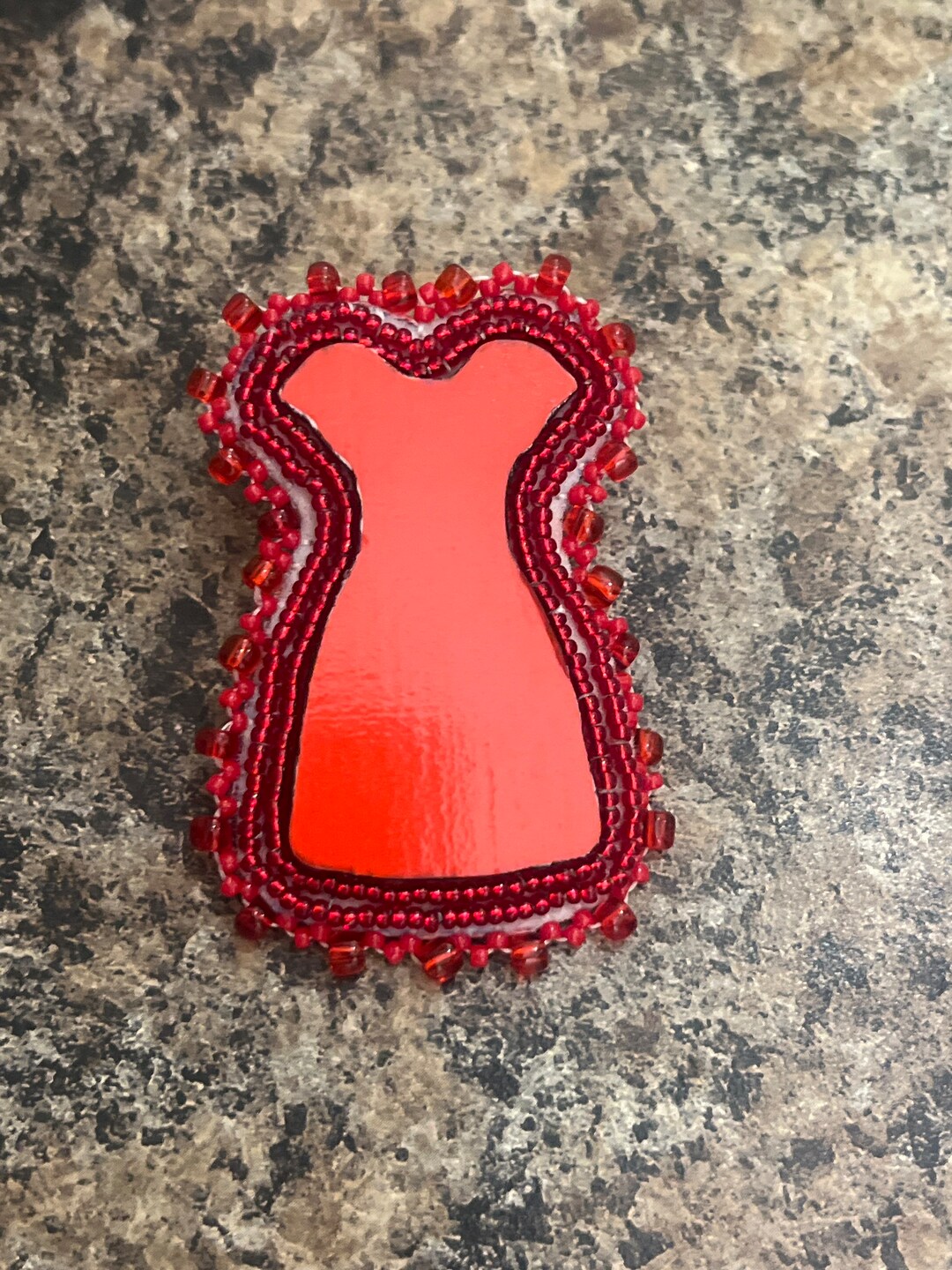 MMIW Indigenous Native Beaded Pin Red Dress Broach Red Dress - Etsy