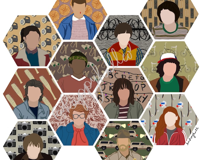 Stranger Things Art Print, Stranger Things Gift - Etsy