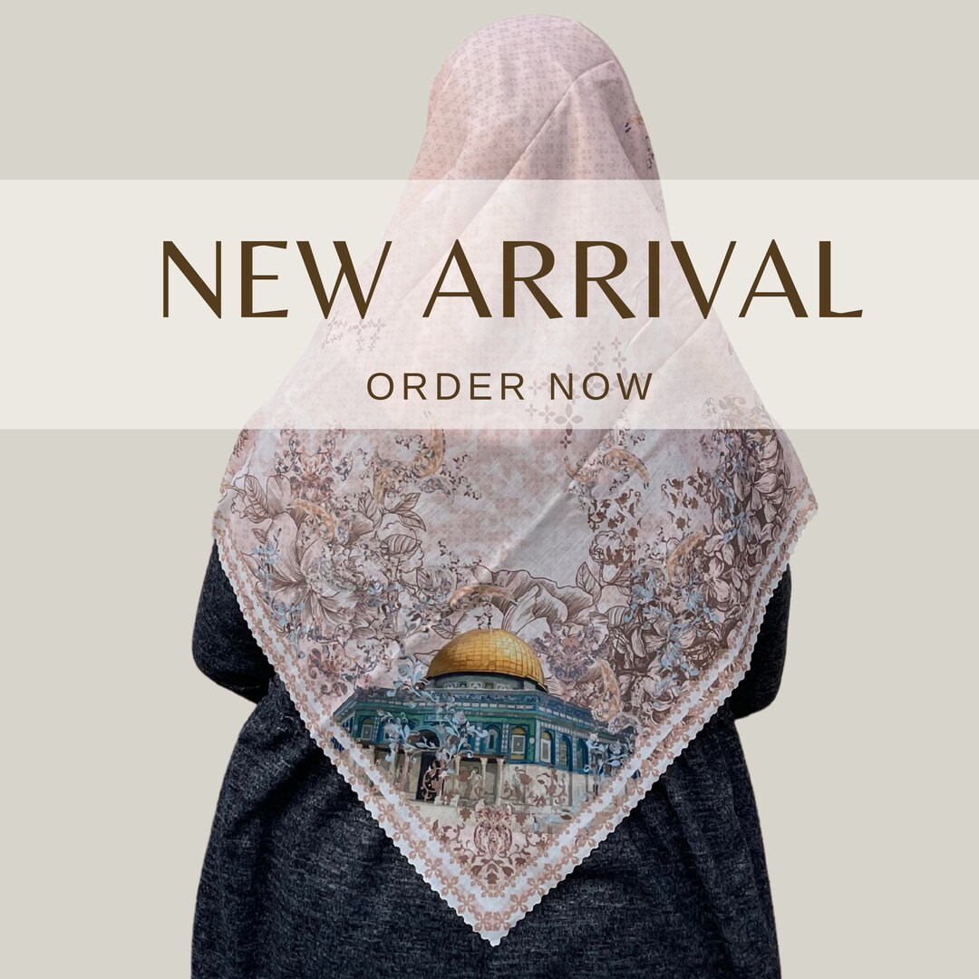 Palestine Hijab, Dome of the Rock, Cotton Scarf, Hijab Fashion, Ramadan ...