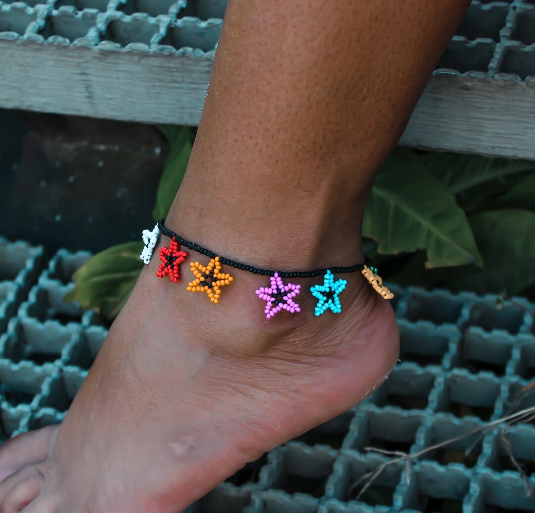 Beaded Anklet, Colorful Anklet, Girls Anklets, Gift Anklets - Etsy