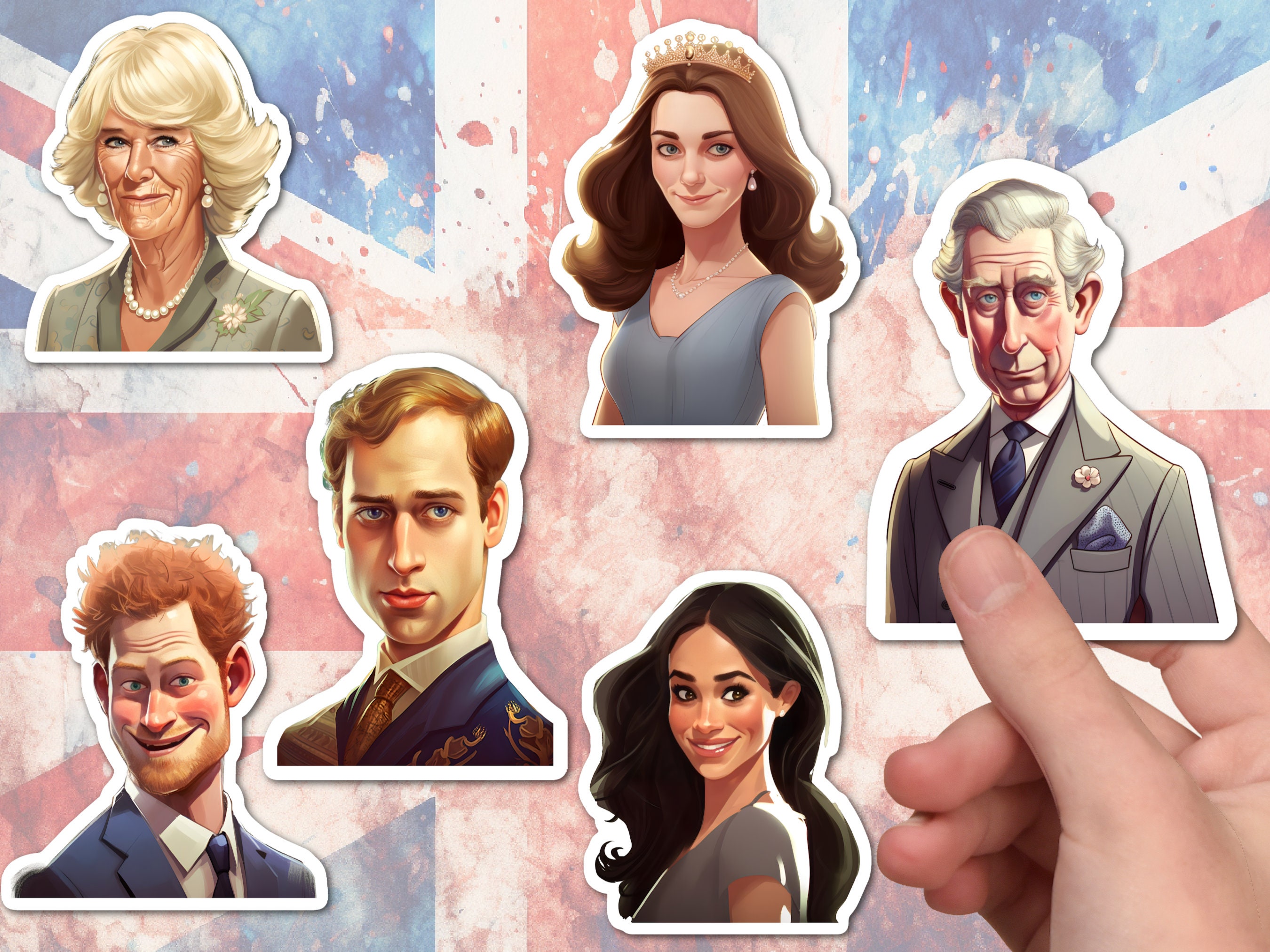 Royal Family Sticker Set Royalty Themed Digital Sticker Set King ...