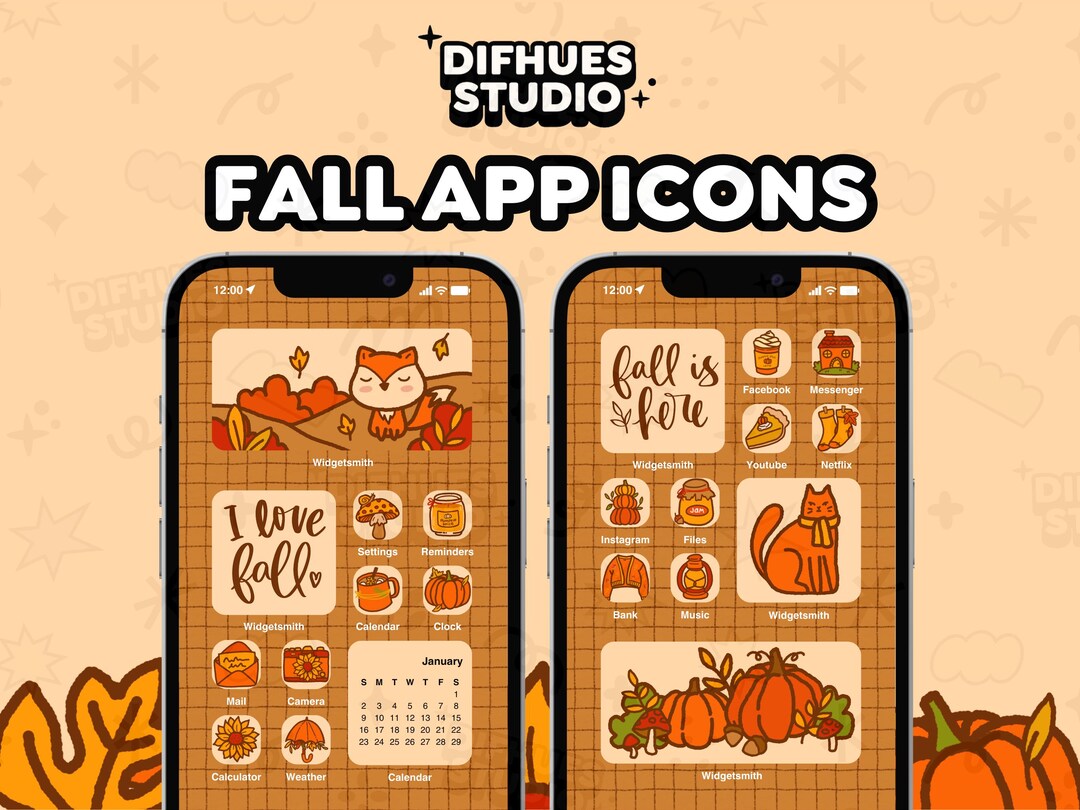 Fall App Icons, App Icons Fall, App Icons, Fall Homescreen, Fall Ios ...