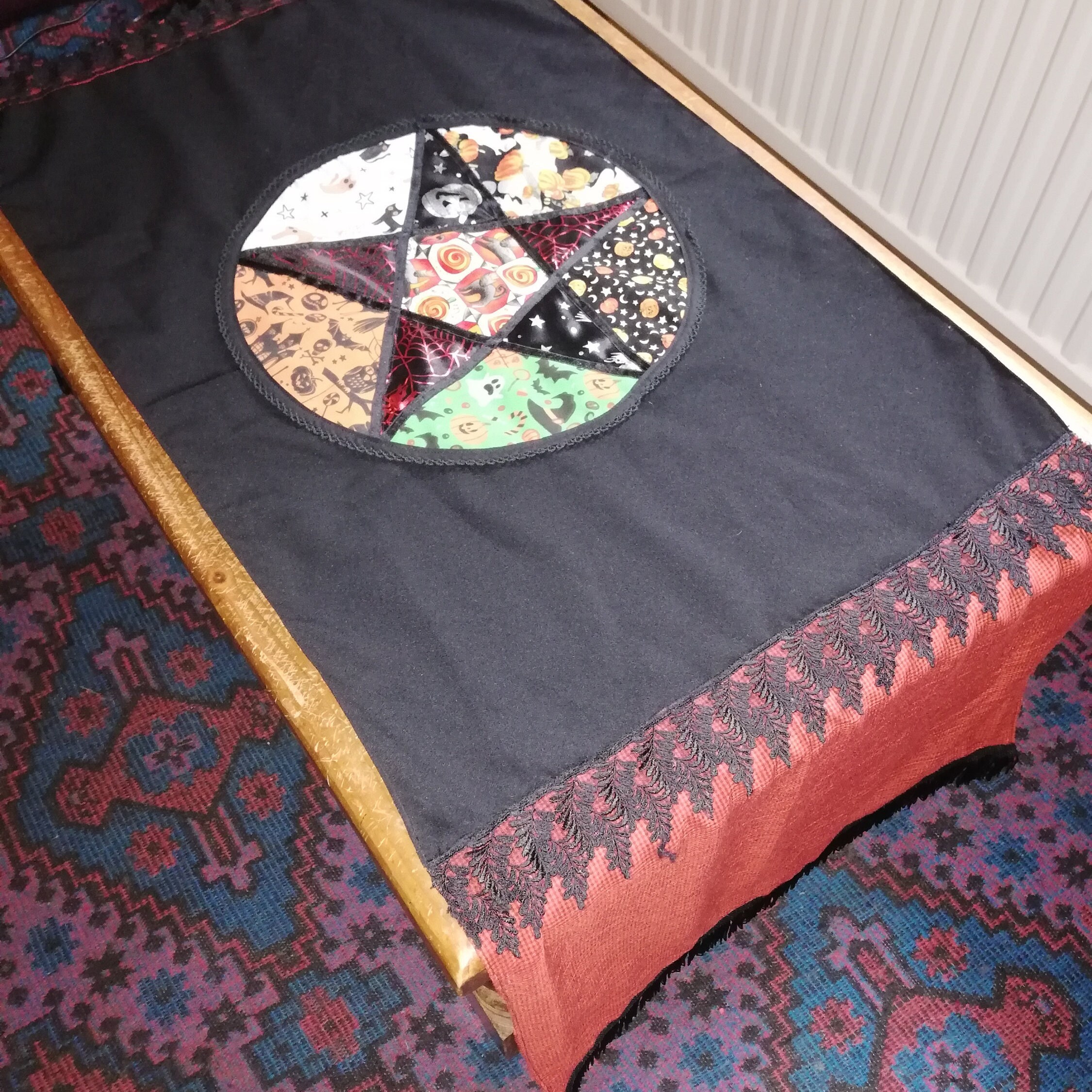 SamHAIN patchwork altar runner para rituales de Ancestros o Cenas ...