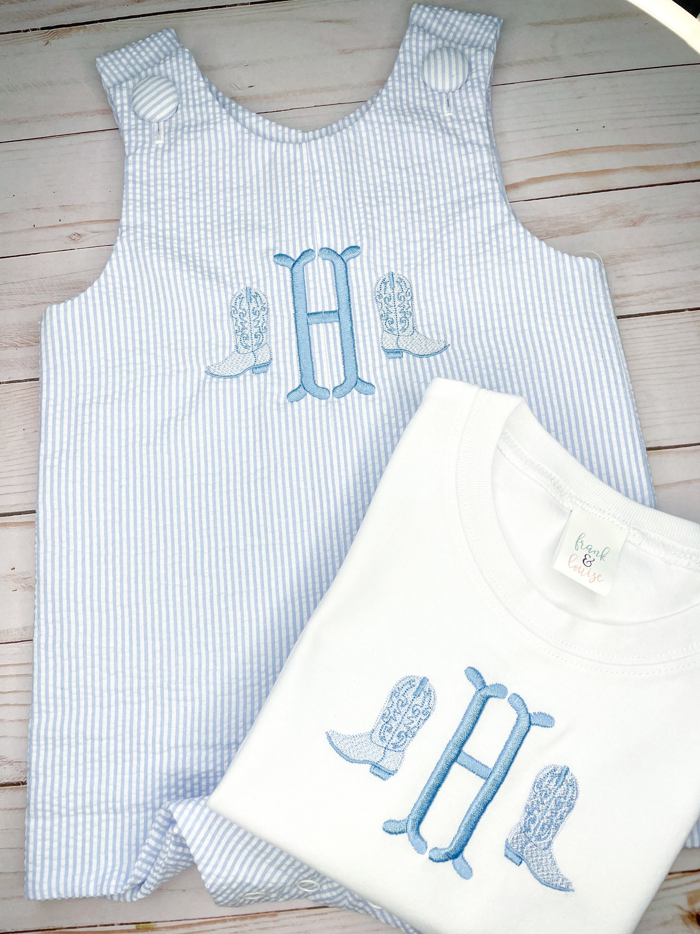 Little Boy Toddler Cowboy Boots Monogram Western Fishtail Initial Shirt ...