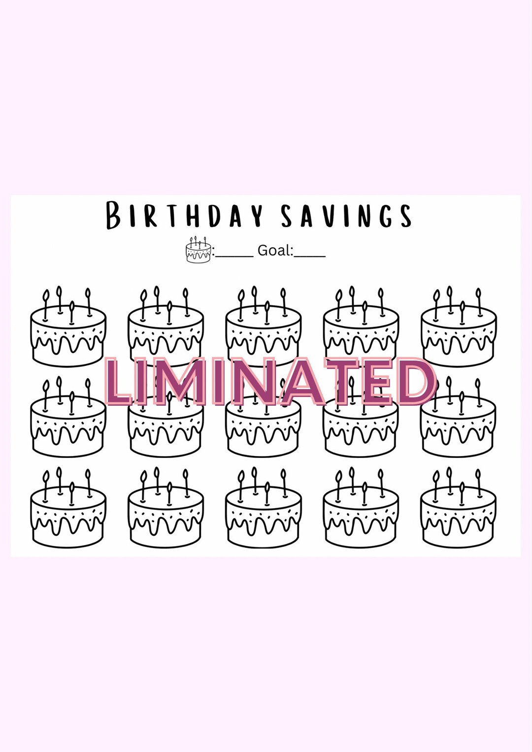 Birthday Fund Savings Challenge - Etsy
