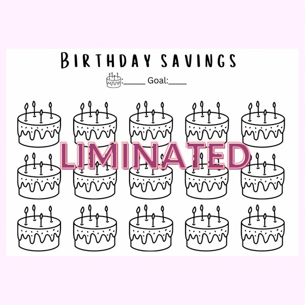 Birthday Fund Savings Challenge - Etsy