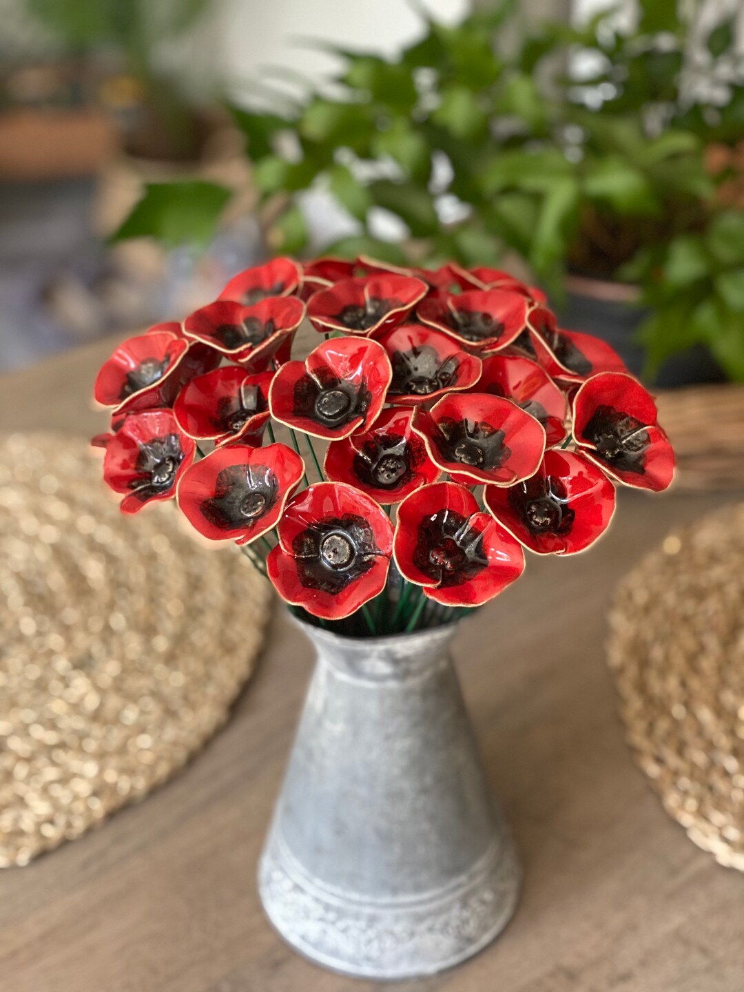 Poppy/ Mini Ceramic Poppy/ Handmade Ceramic Flower - Etsy