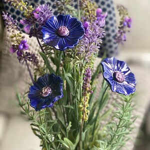 Ceramic Cornflower in Blue&white/ 2 Size Available - Etsy