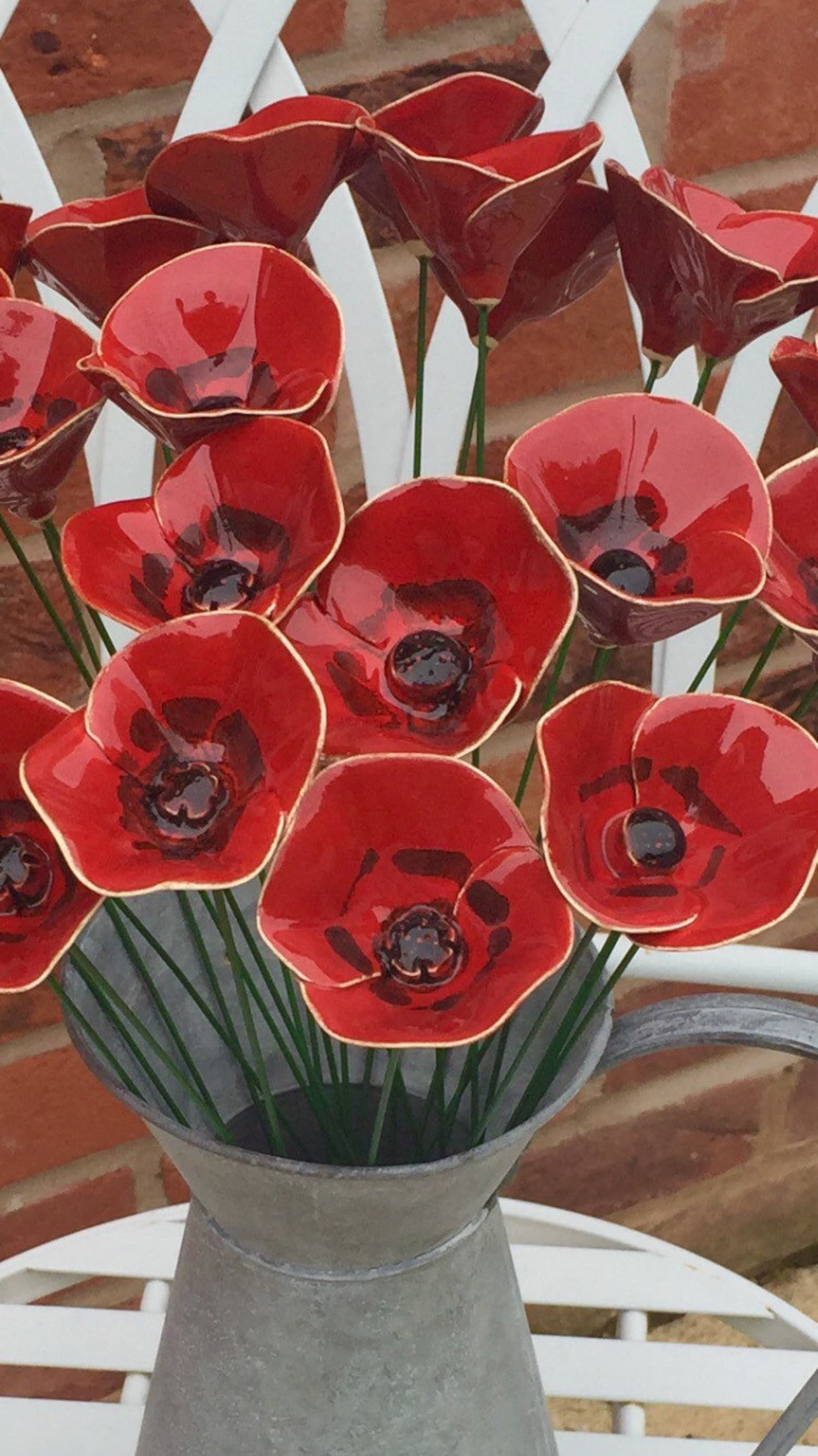 Ceramic Poppy/ Medium Size | Etsy