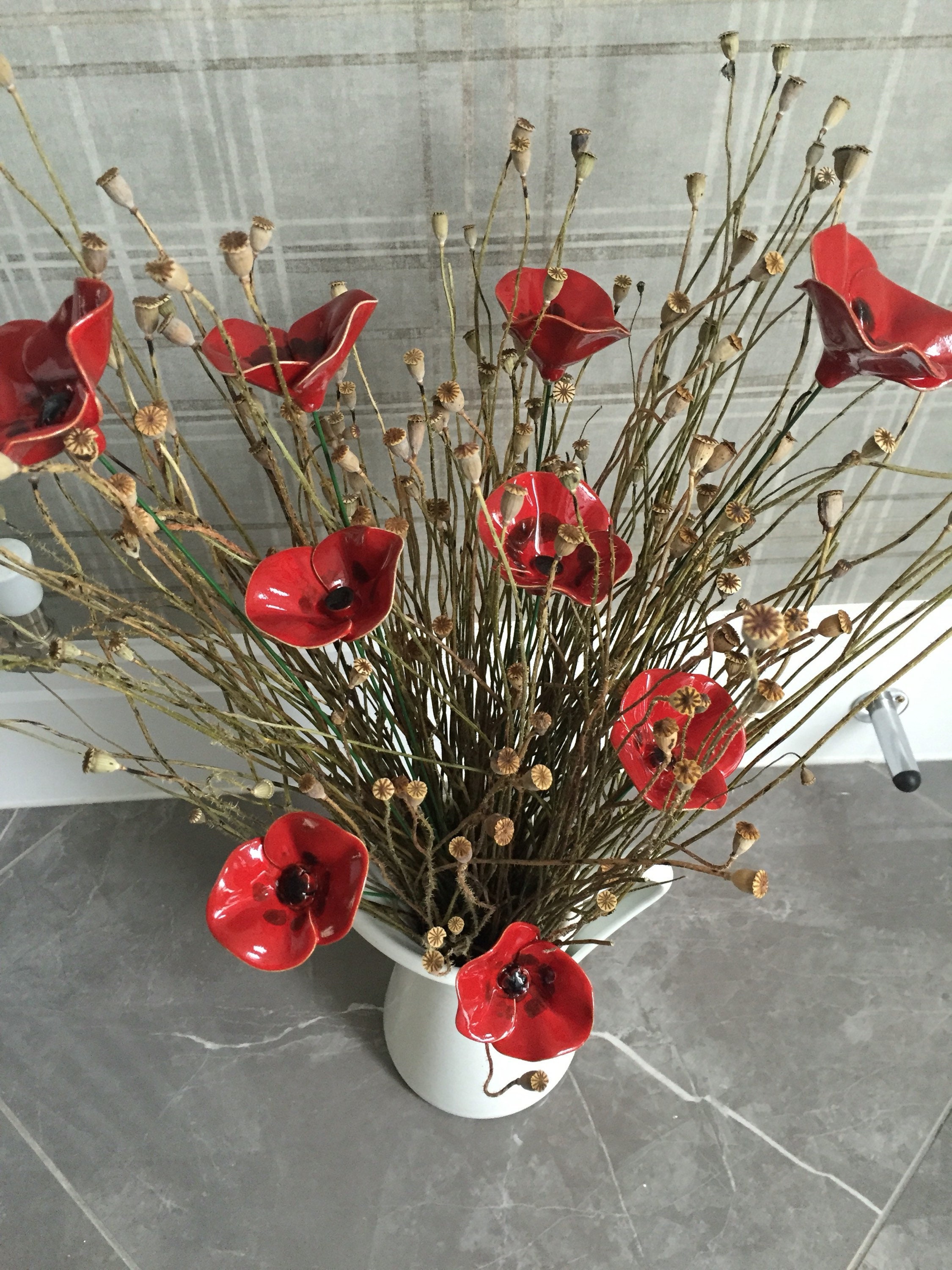 Ceramic Poppy/ Medium Size | Etsy