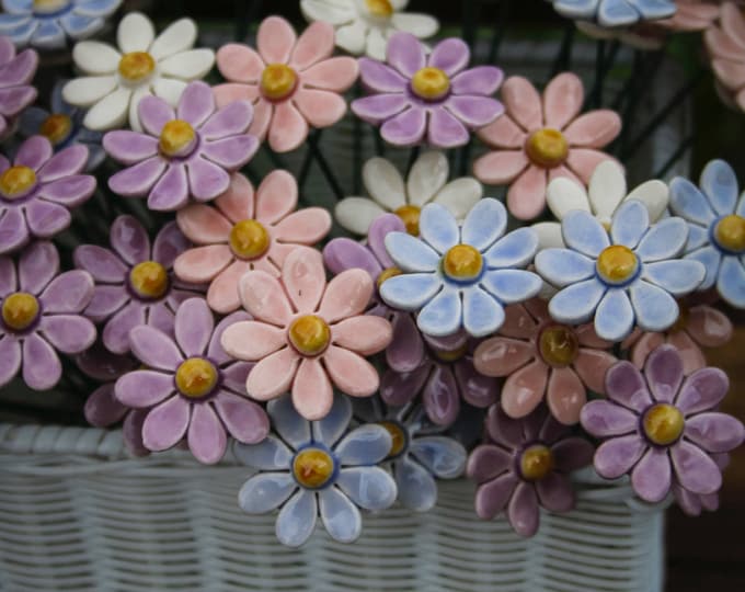 Ceramic Daisy, Daisy Clay, Daisy Gift, Daisy Pottery, White Daisies ...