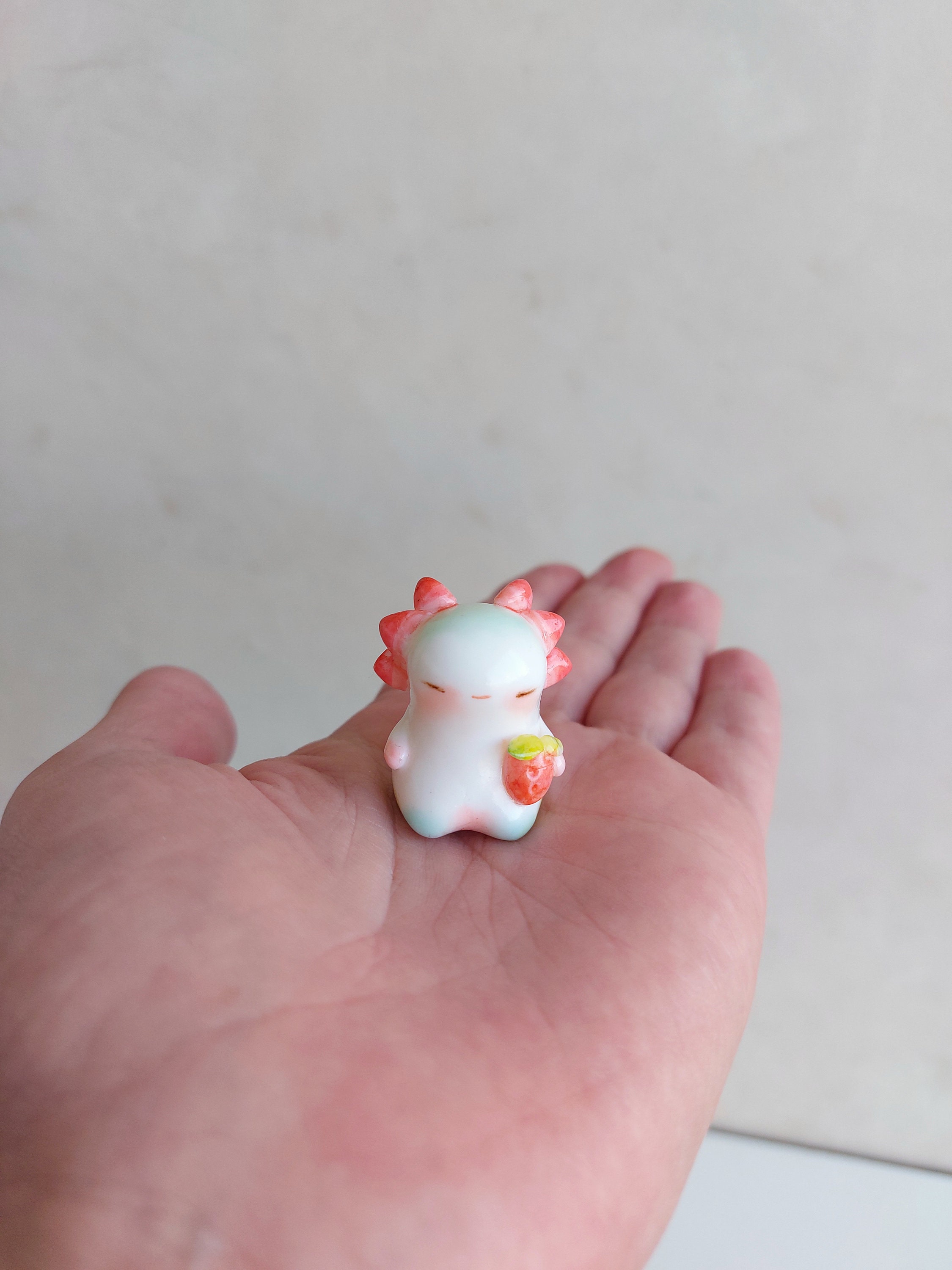 Little Red Axolotl, Cute Ceramic - Etsy