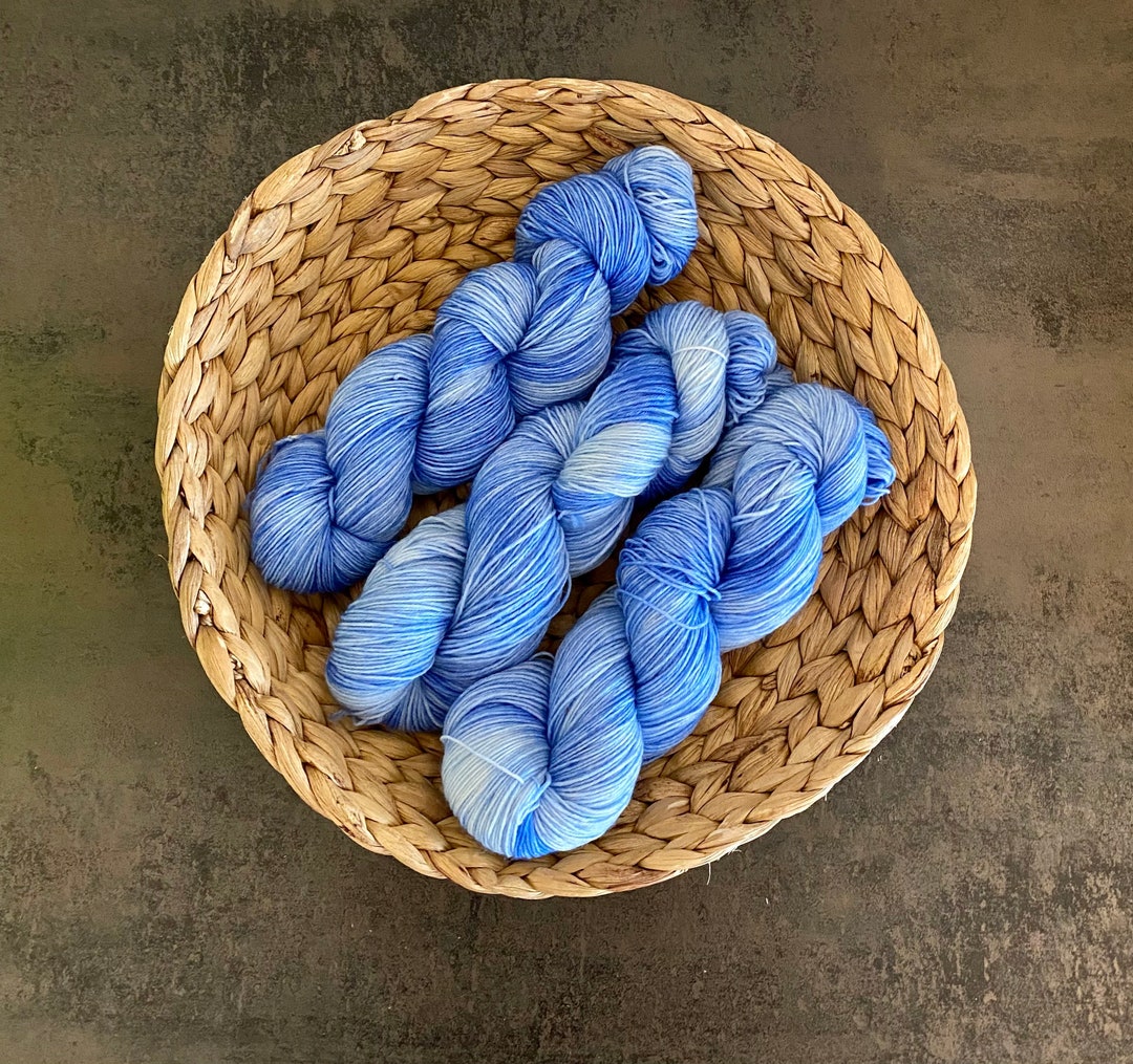 ICE and SNOW, Hand-dyed Wool, Hand-dyed Yarn, Dyed With Acid Dyes, as a ...