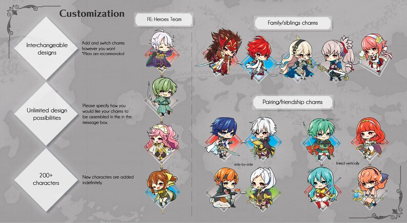 PRE-ORDER Fire Emblem 2 Charms 250 Characters Three - Etsy