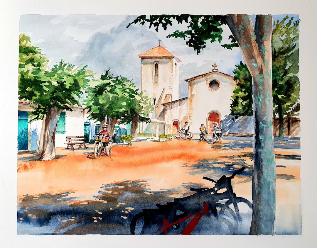 The Church Square of Loix Ile De Ré - Etsy UK