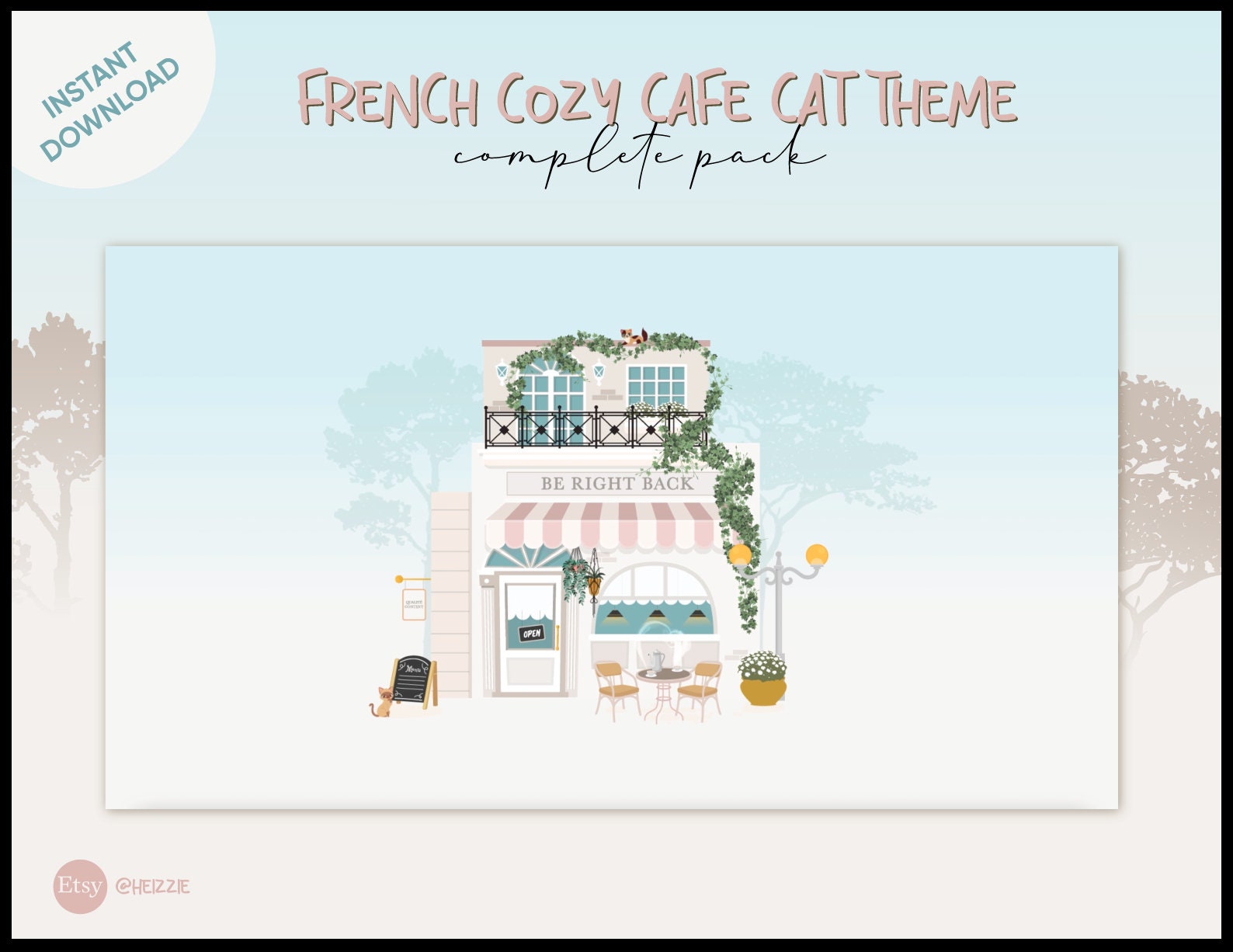 French Cafe Cartoon