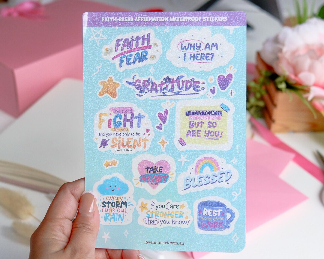 Take Heart Bible Stickers Stickers for Women | Uplifting Christian ...