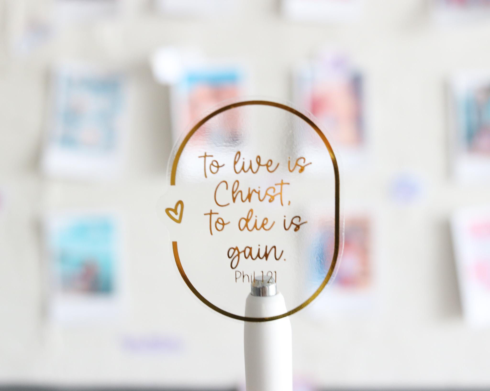 Bible Verse Stickers Sheet | Gold Foil Transparent - Etsy