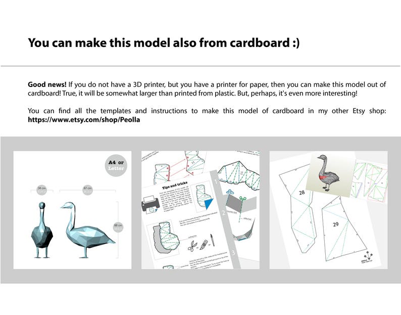 Goose 3D Model for 3D Printing. Format STL - Etsy