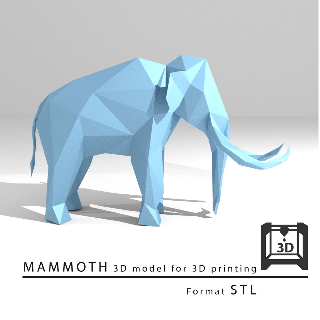 Mammoth 3D Model for 3D Printing. Format STL - Etsy
