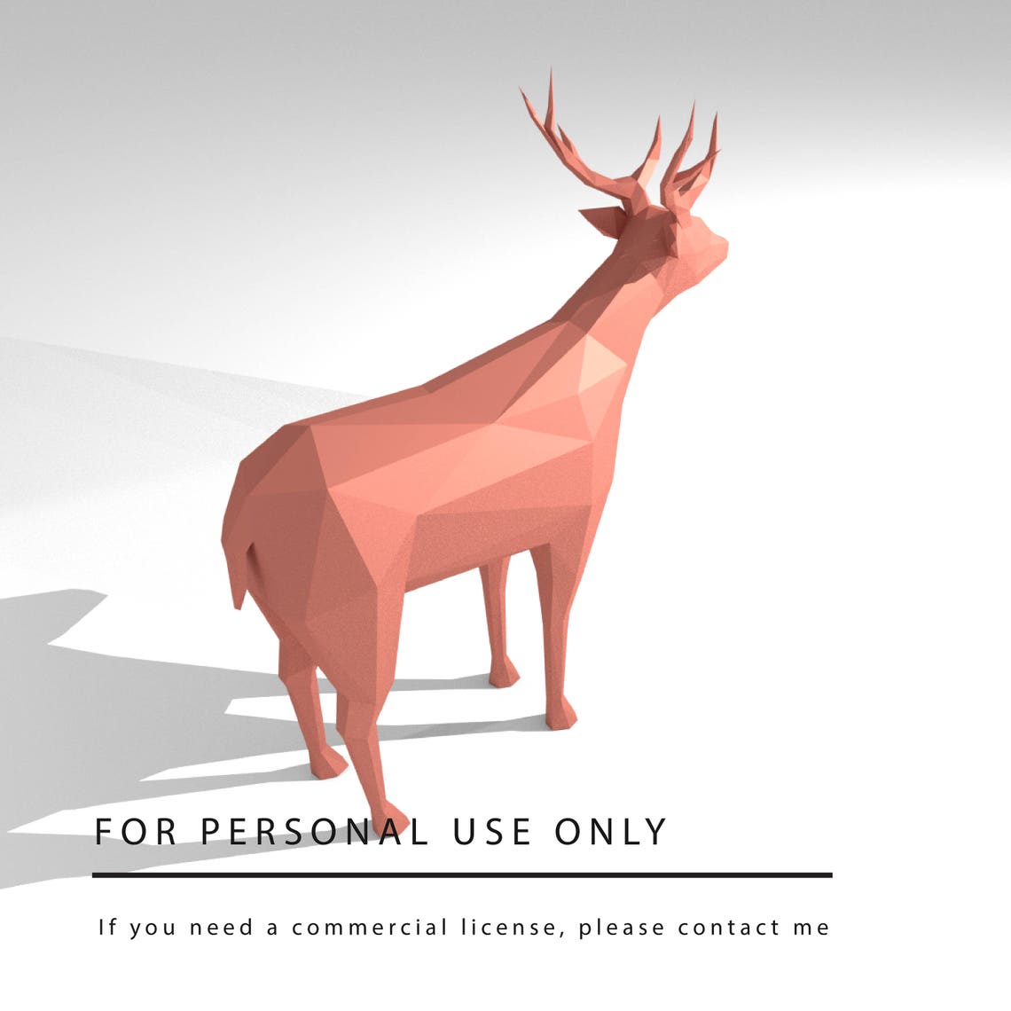 Deer 3D Model for 3D Printing. Format STL - Etsy