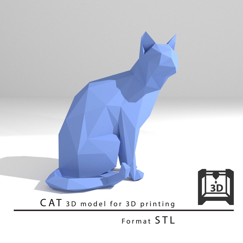 3d Papercraft Cat - Etsy