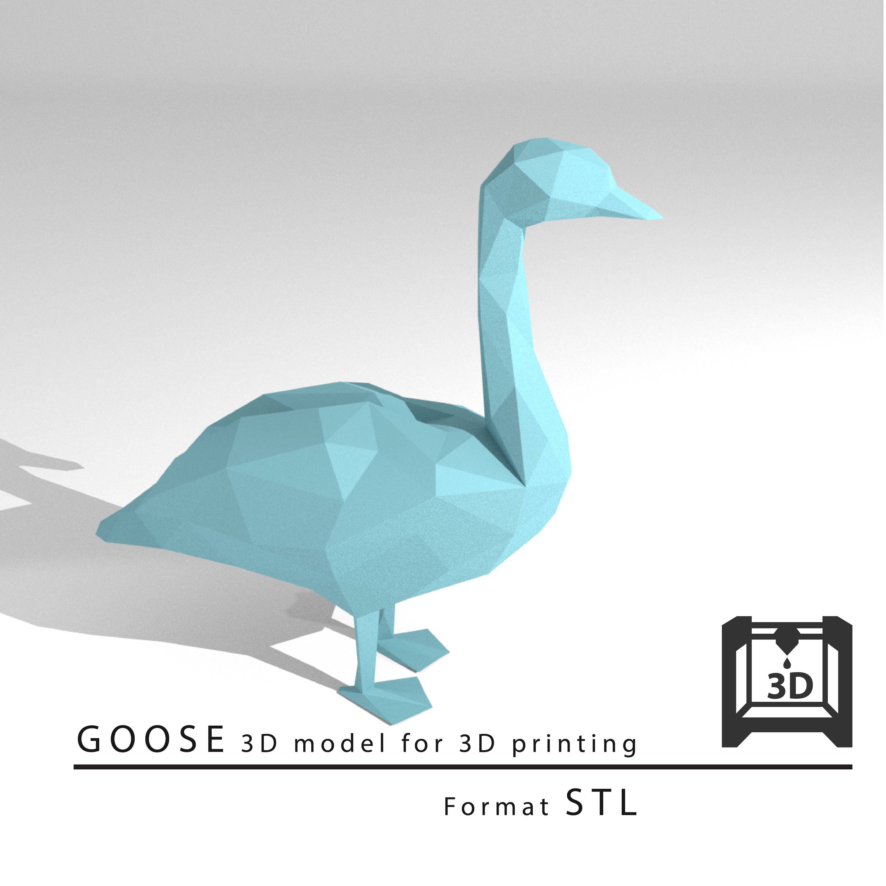 Goose 3D Model for 3D Printing. Format STL - Etsy