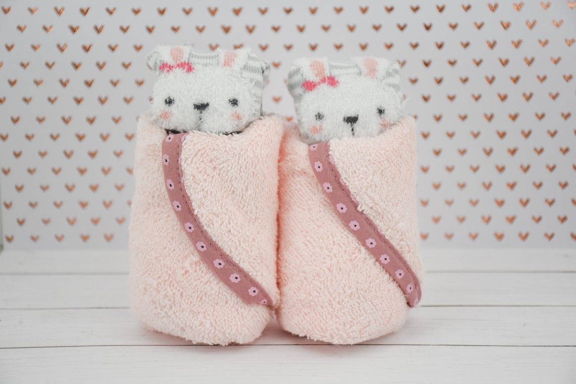Baby Girl Pink Diaper Babies - Baby Shower Gift Set – Bunnies - Etsy