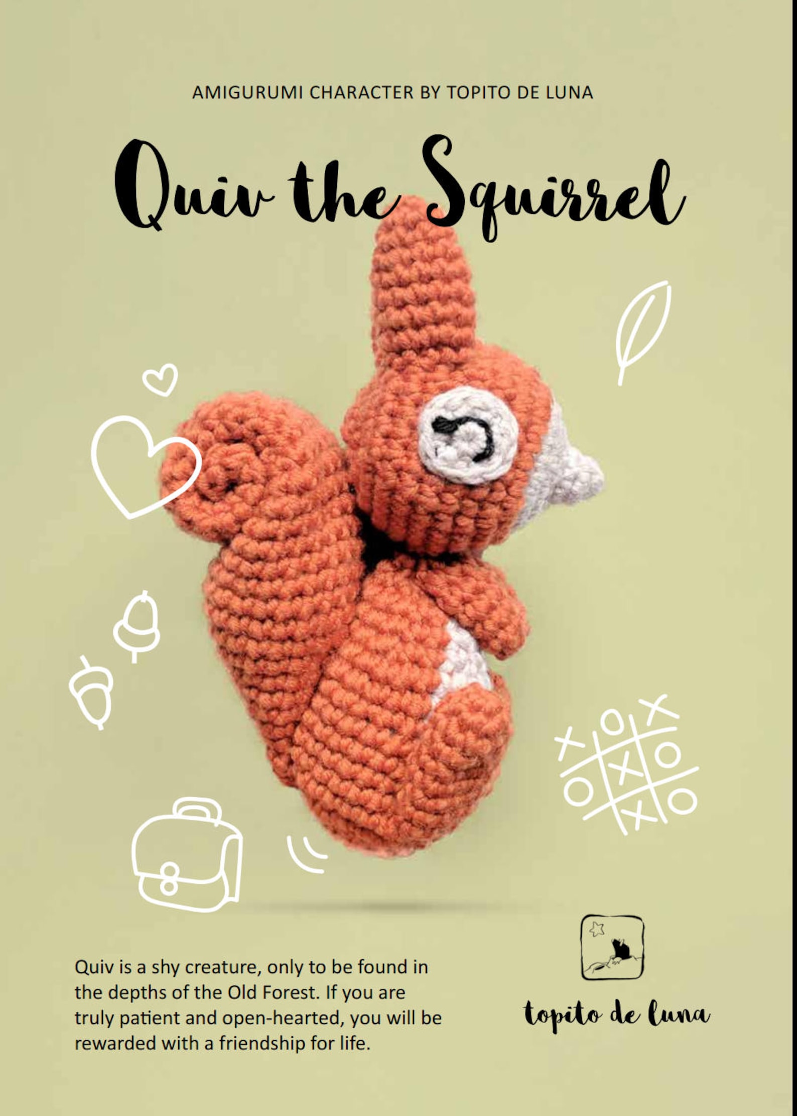 Quiv the Squirrel Crochet Amigurumi Baby Pattern - Etsy