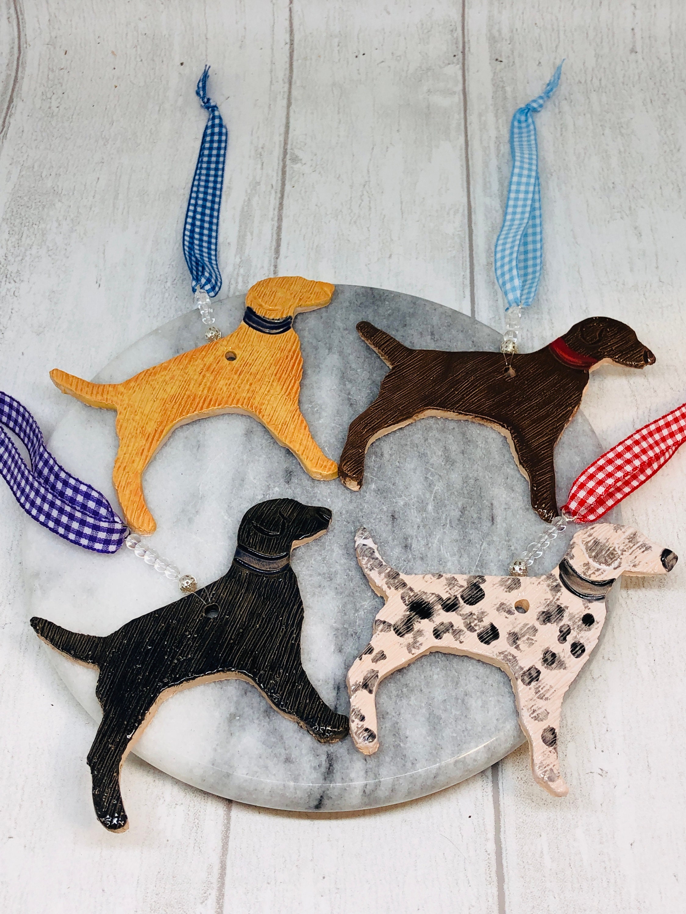 Dog Ornament, Ceramic Dogs, Pet Pooch, Pottery Woof, Clay Hounds, Pet ...