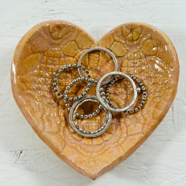 Pink Heart Dish - Etsy