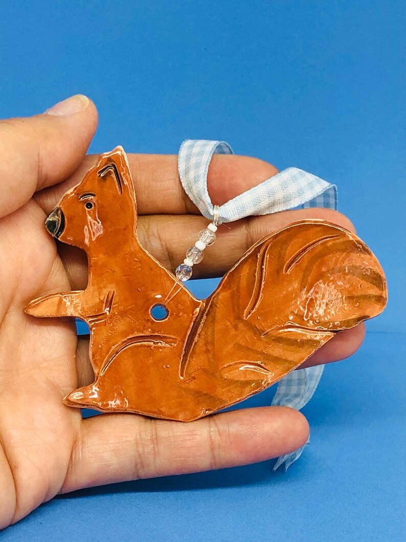 Handmade Pottery Squirrel Ceramics Squirrel Ornaments - Etsy