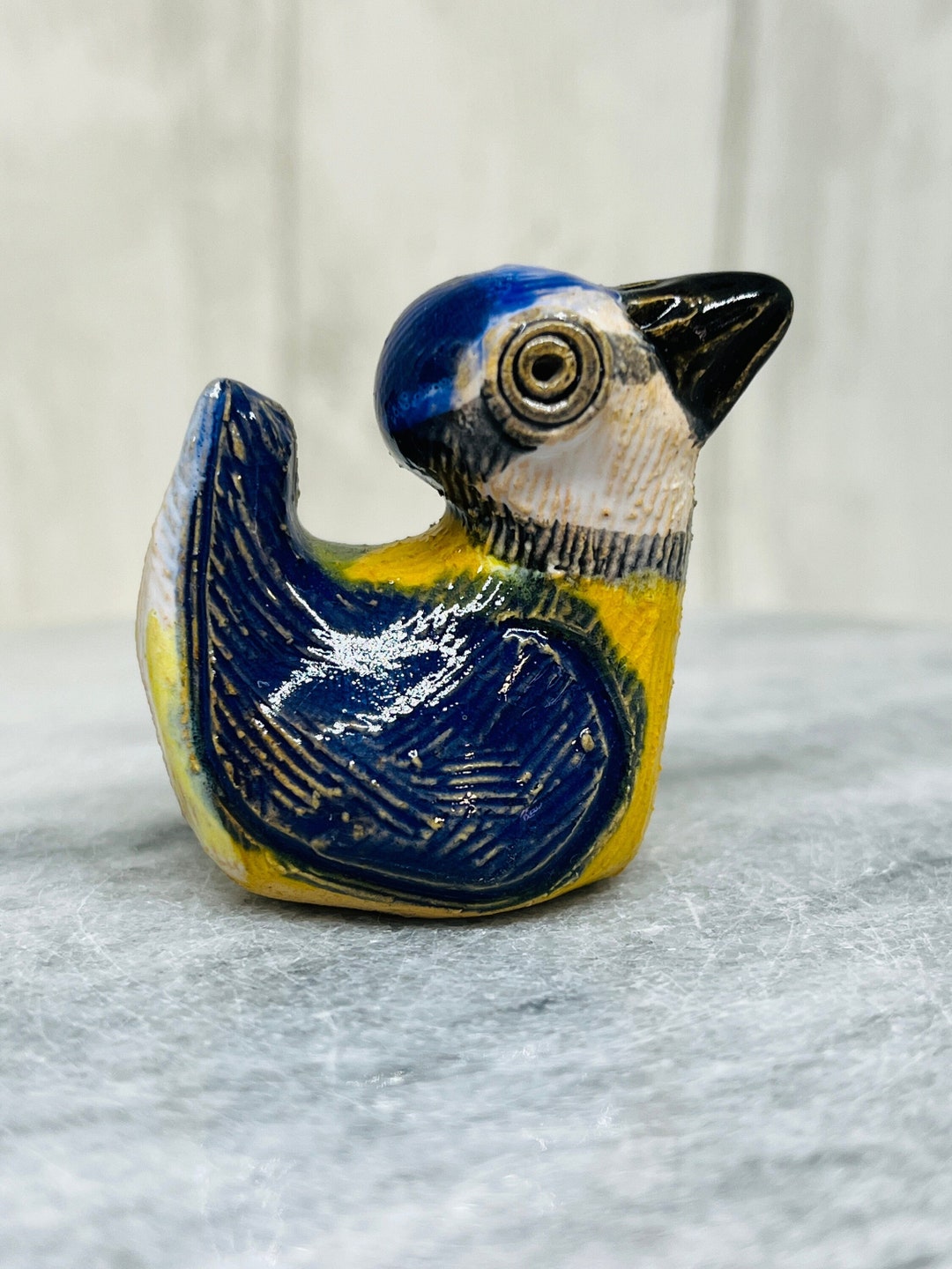Pottery Blue Bird, Ceramic Bluetit Bird, Clay Birds, Home Decoration ...