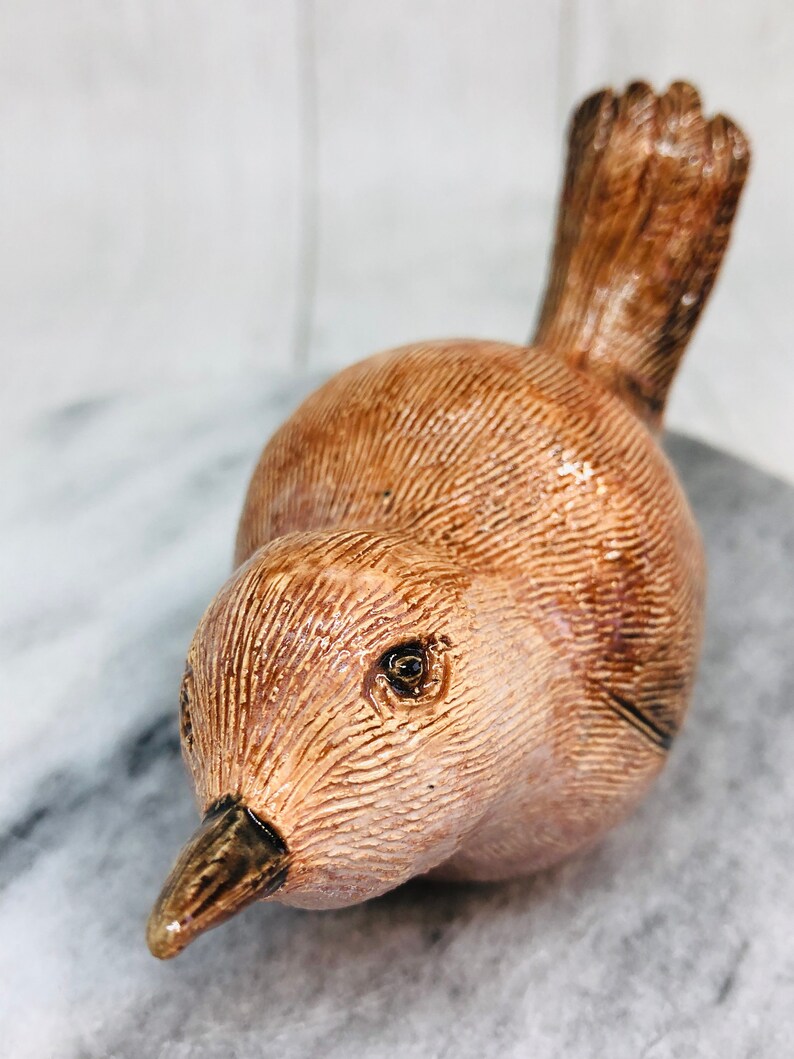 Wren Ceramic Bird Ornament Handmade Pottery Clay Bird - Etsy