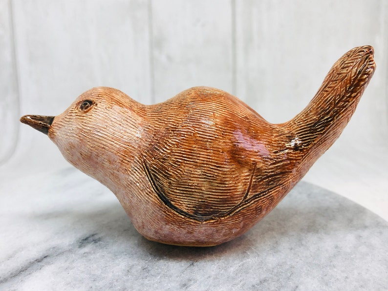 Wren Ceramic Bird Ornament Handmade Pottery Clay Bird - Etsy