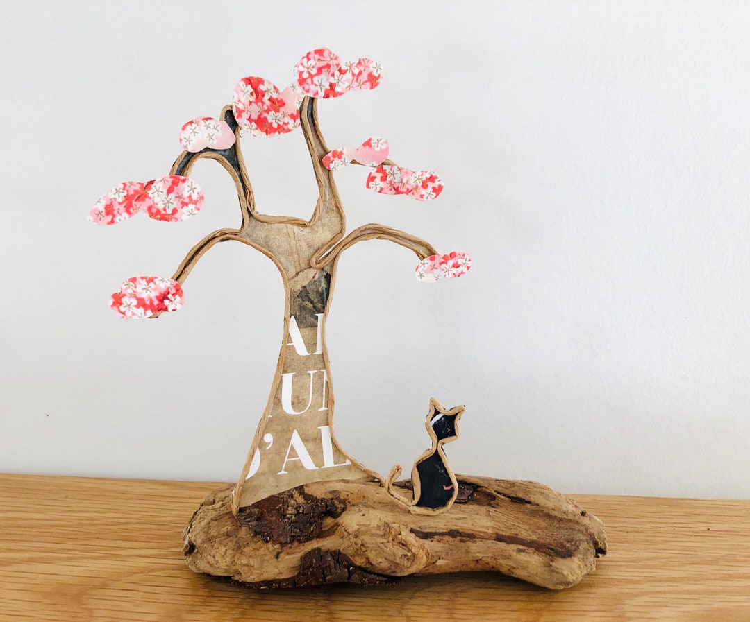 O-hanami Sculpture Inspired by Japan Cherry Blossom Cat Figurines in ...