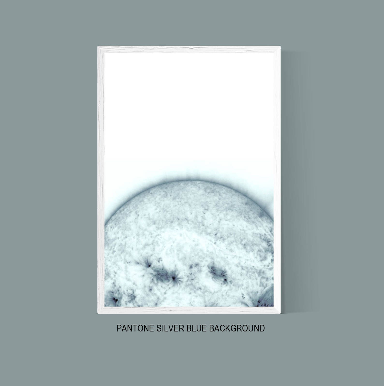 SCANDINAVIAN SUN PRINT Pantone Silver Blue Minimalist Print Modern Home ...