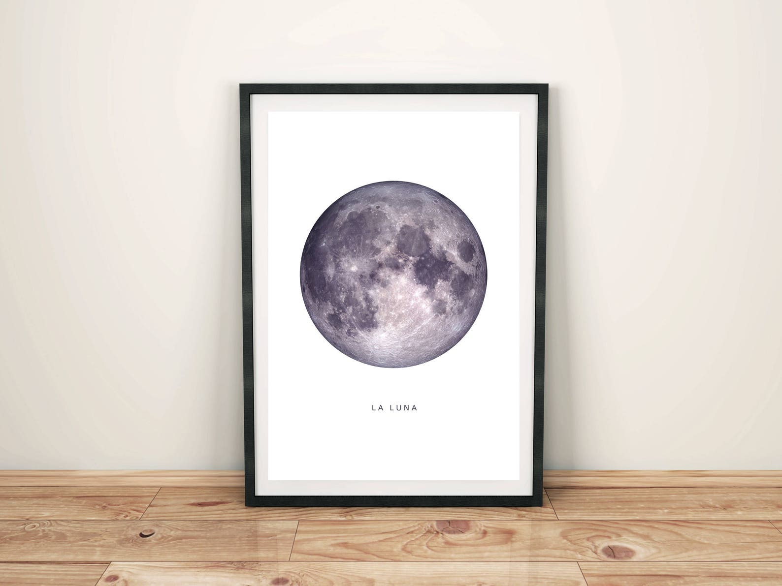 La Luna Print, Full Moon Poster, La Luna Wall Art, La Luna, Ultra ...