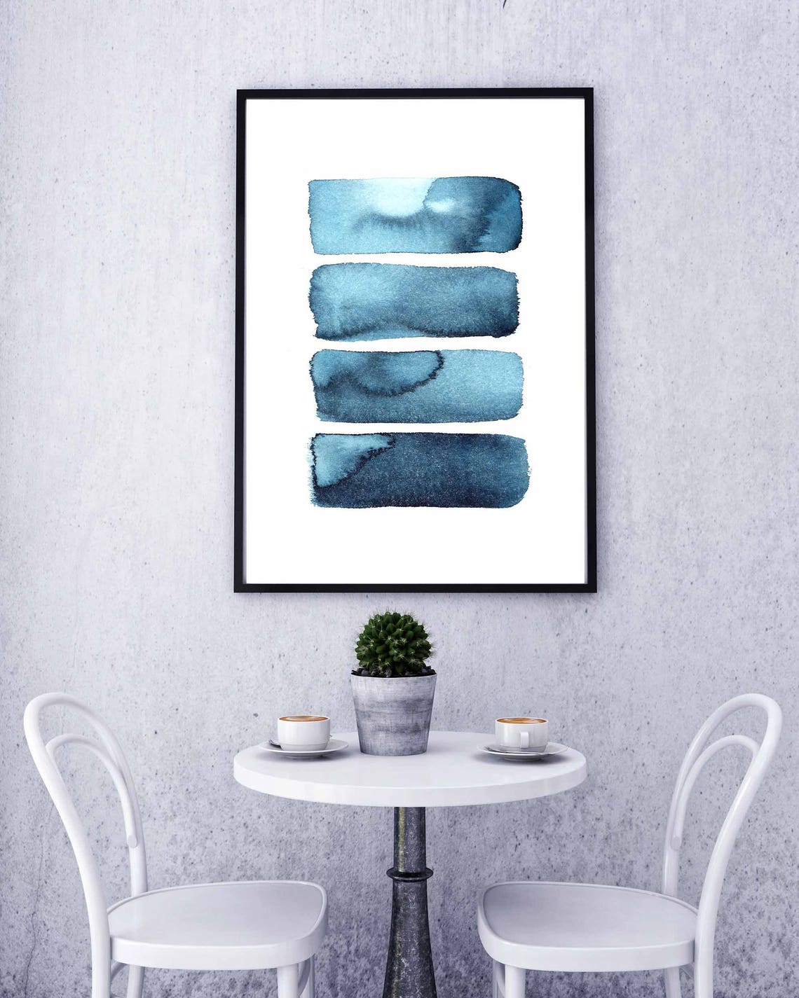 Modern Abstract Printable Art Indigo Minimal Abstract Print - Etsy