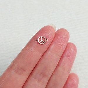 GFPS6R2 Gold Filled (14KGF) 6mm Mini Peace Sign Connector With 2 Rings ...