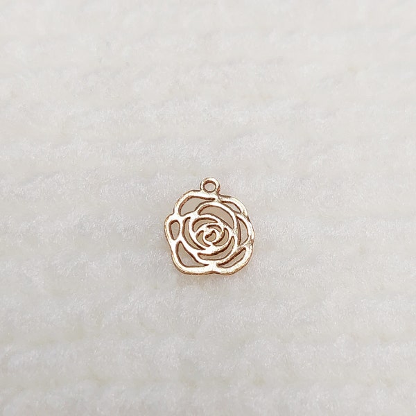 Rose Charm - Etsy