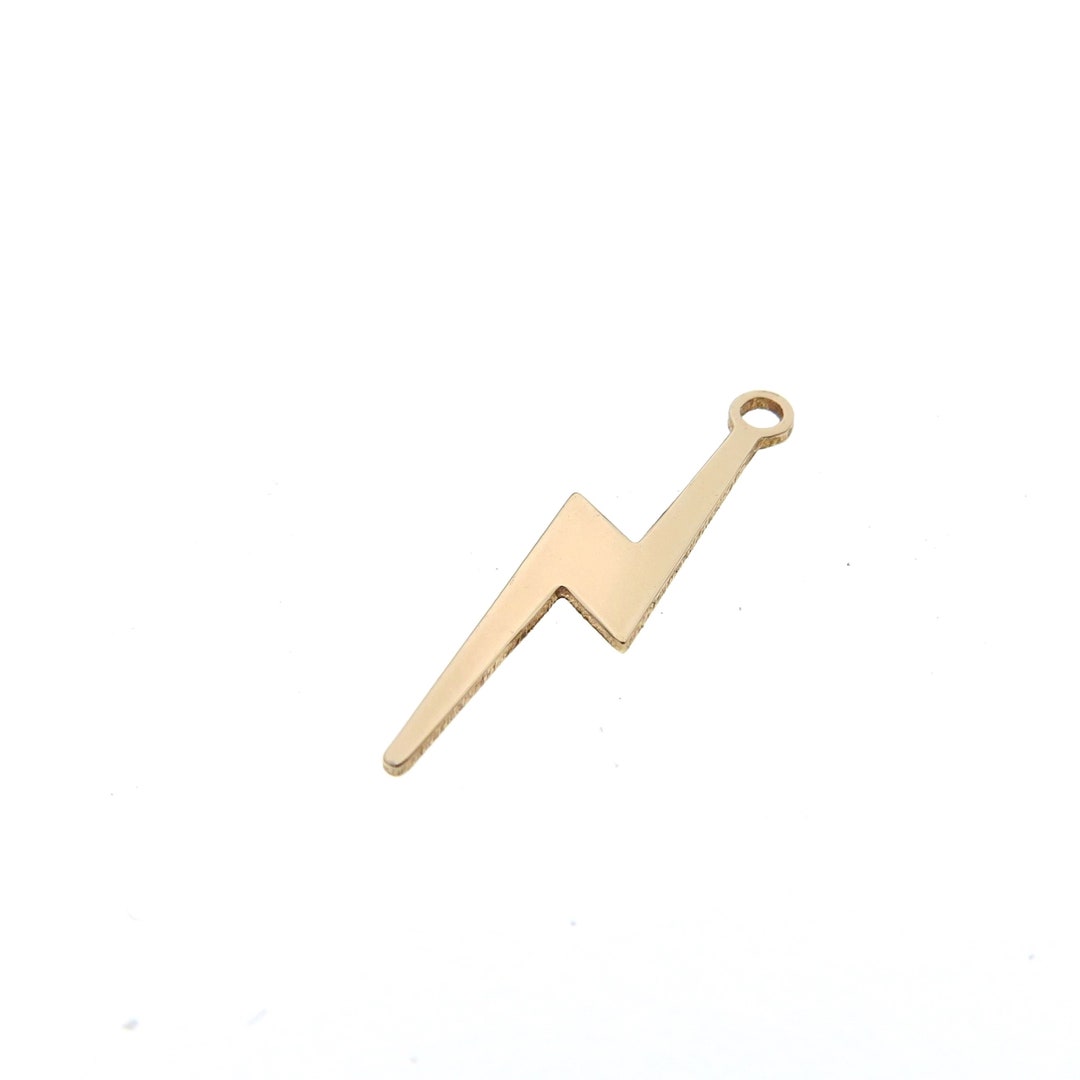 GF1604FL Gold Filled 14KGF 16x4mm Flash Charm for Bracelet Necklace ...